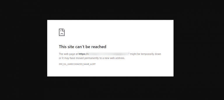 err_ssl_unrecognized_name_alert: What should to do - Engine Templates
