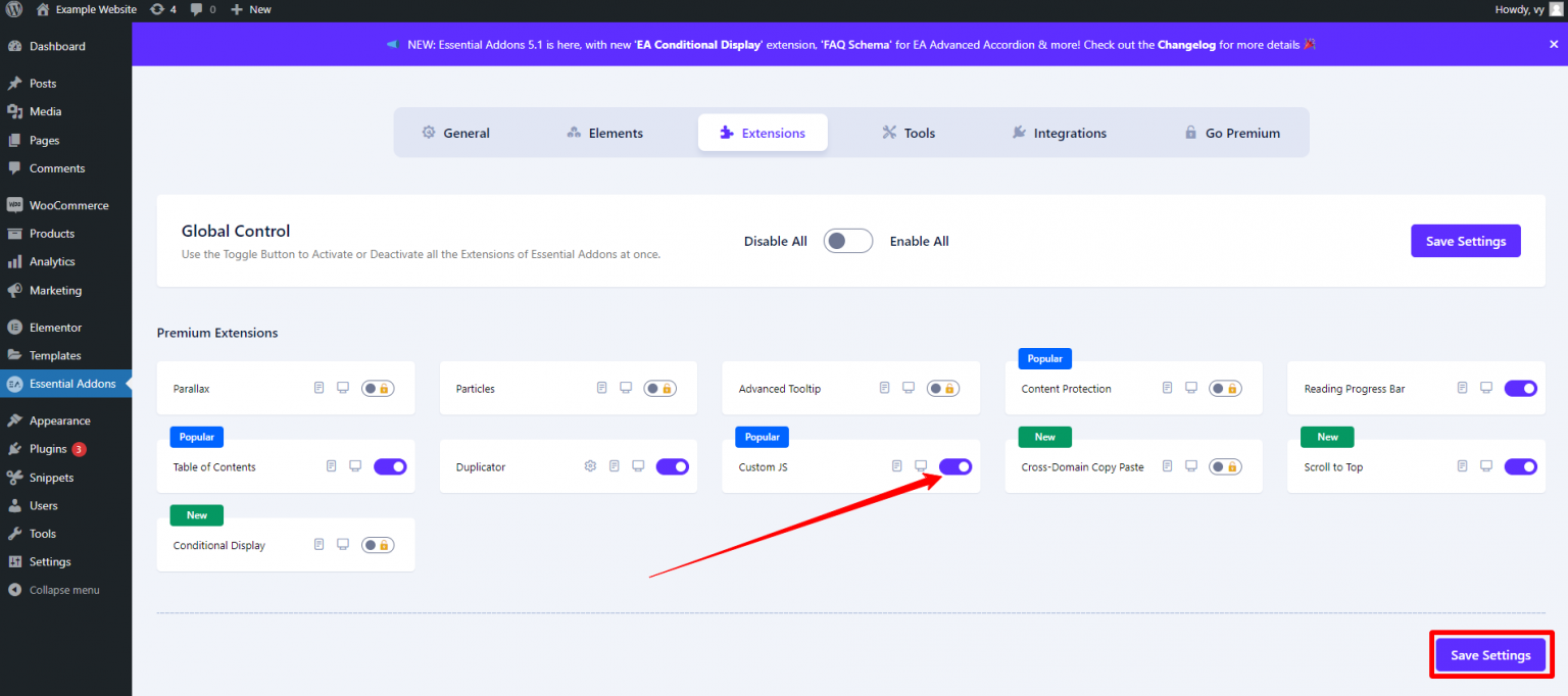 How to easily Add JavaScript to Elementor free version - Engine Templates