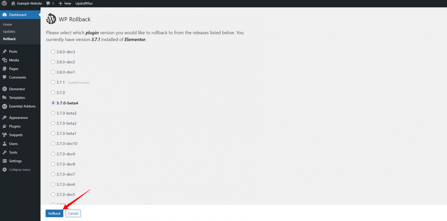 How to properly Rollback WordPress Plugins and Themes to previous ...