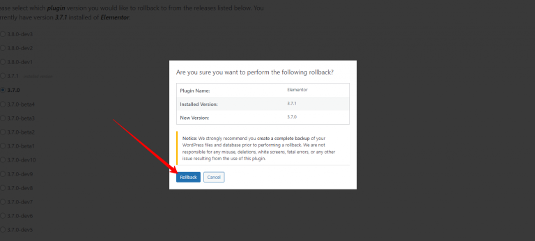 How to properly Rollback WordPress Plugins and Themes to previous ...