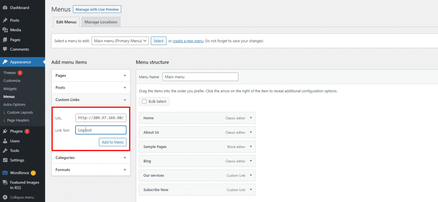 How To Easily Add A Logout Link To Wordpress Navigation Menu Engine Templates