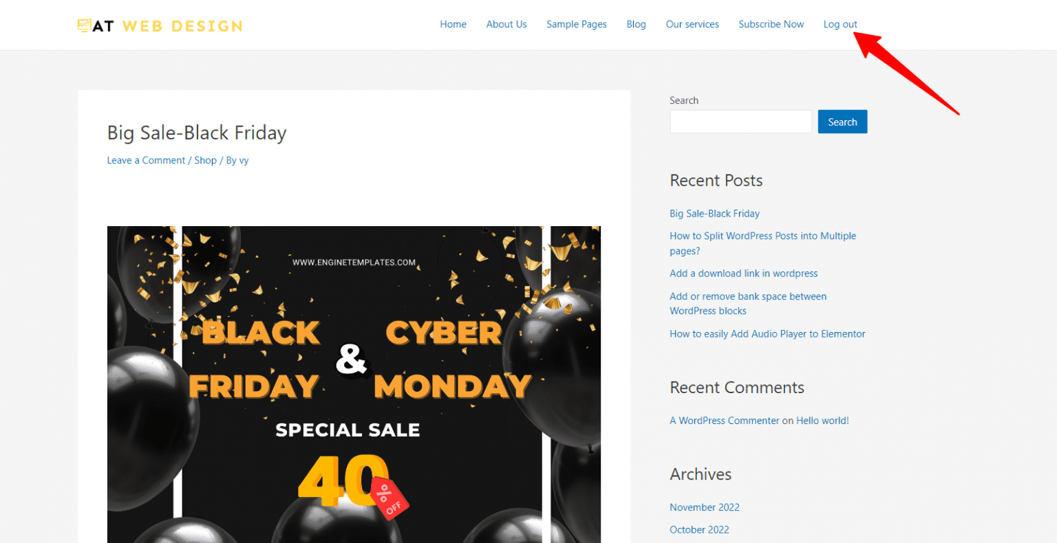 How To Easily Add A Logout Link To Wordpress Navigation Menu Engine Templates
