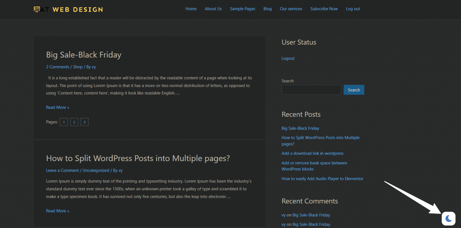 How to Add Dark Mode to Your WordPress site - Engine Templates