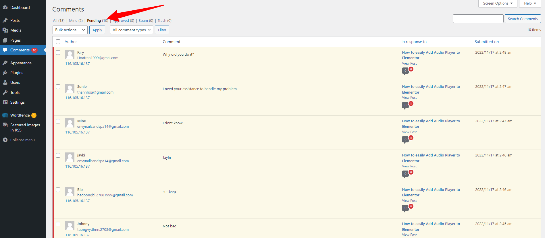 How To Delete All Pending Comments In WordPress 2023 Engine Templates