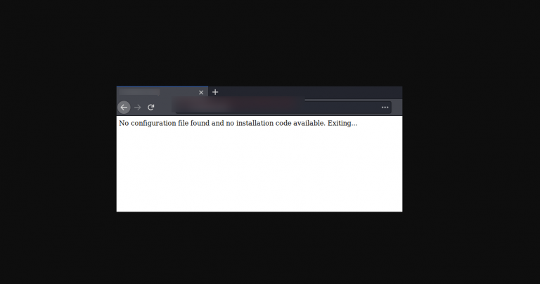 Fix No Configuration File Found And No Installation Code Available Exiting Engine Templates