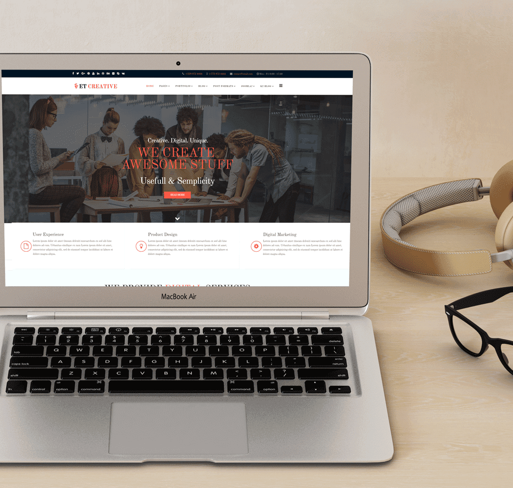 ET Creative – Free Responsive Creative Joomla! template