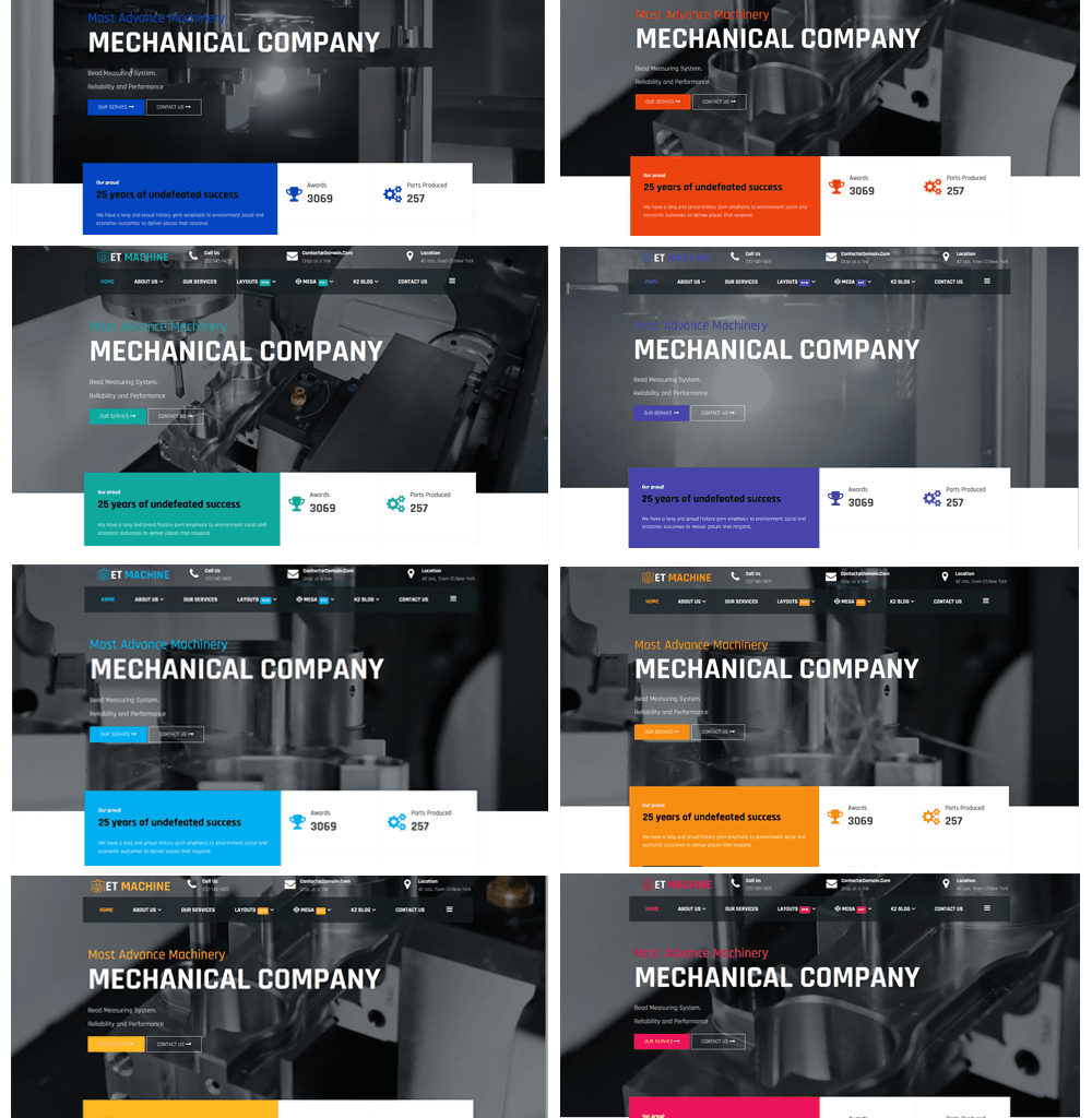 ET Machine – Free Responsive Industrial Joomla template - Engine Templates