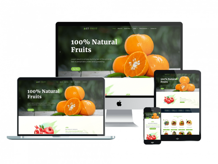 ET Fruit – Free Responsive Organic Food Wordpress Theme