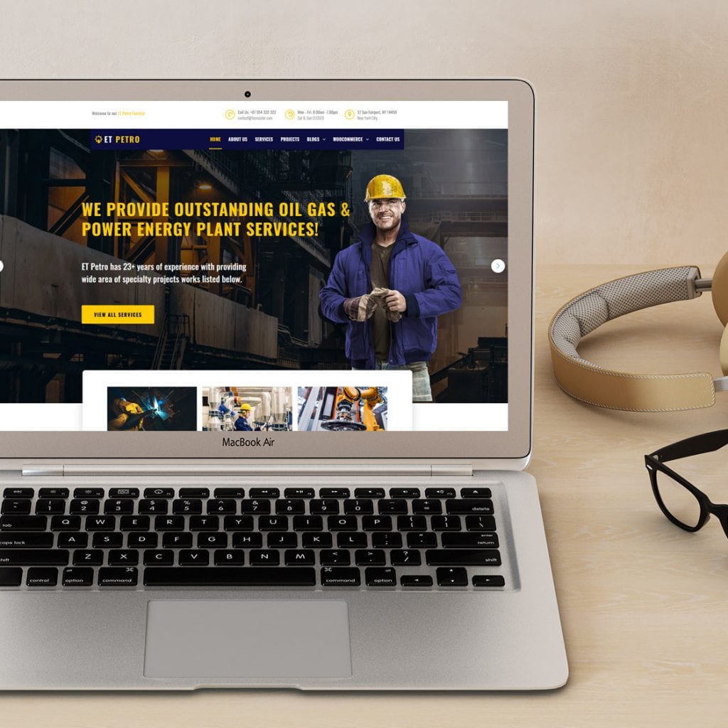 ET Petro – Free Responsive Petroleum Wordpress theme - Engine Templates