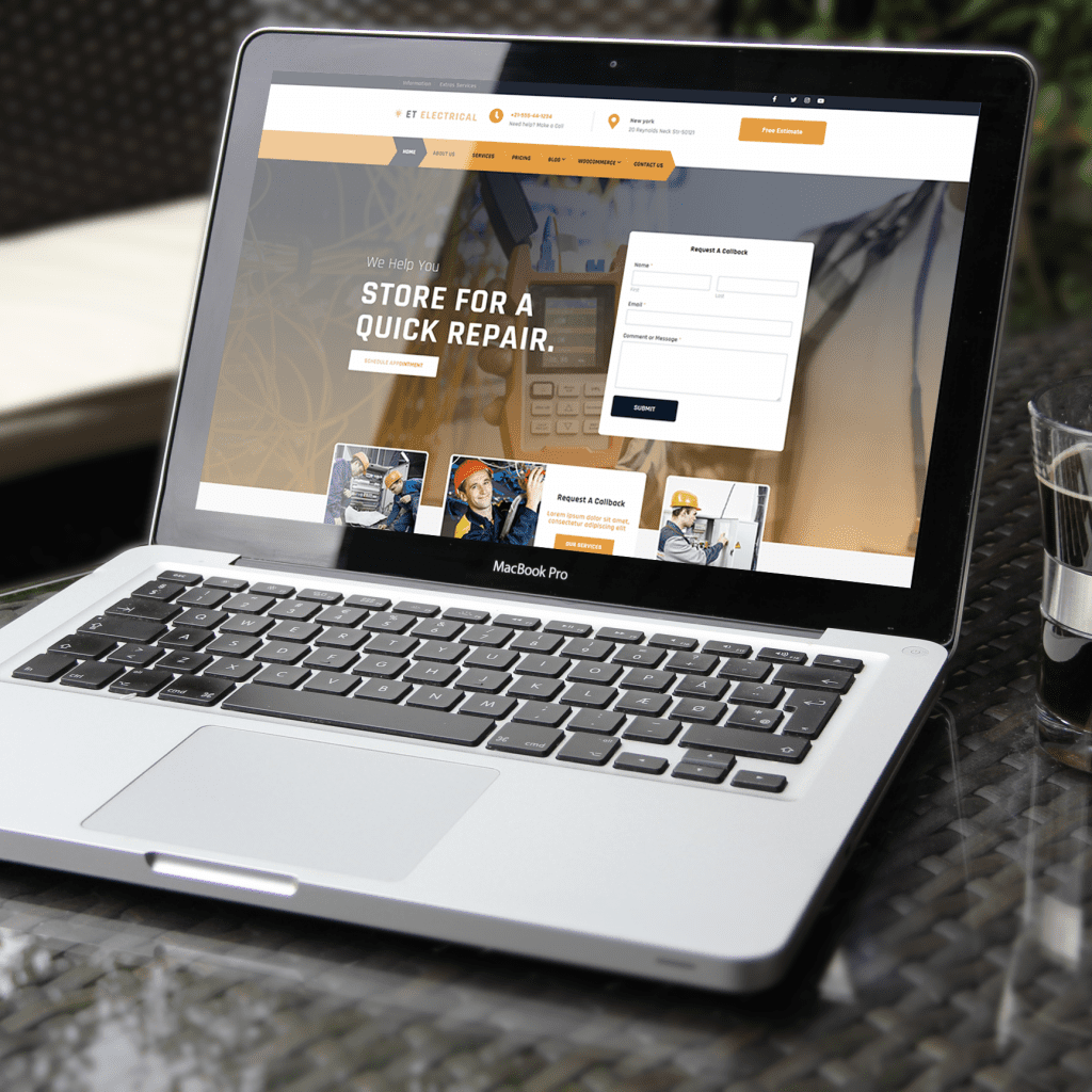 ET Electrical – Free Responsive Wordpress Electrician theme - Engine ...