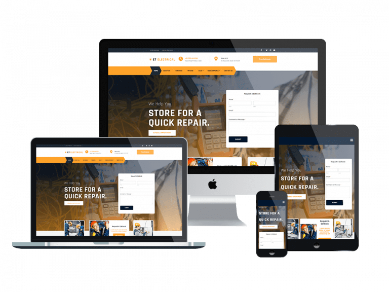 ET Electrical – Free Responsive Joomla Electrical Website templateET ...