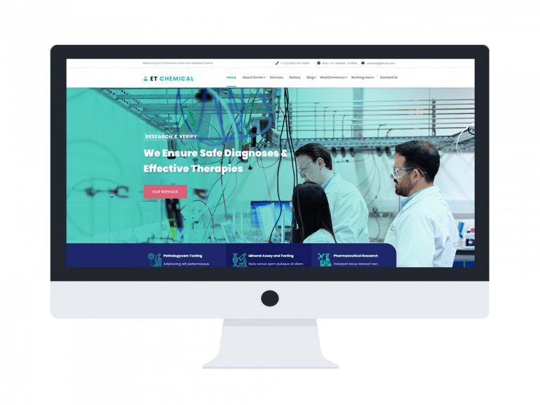 ET Chemical – Free Responsive Chemical Website Templates