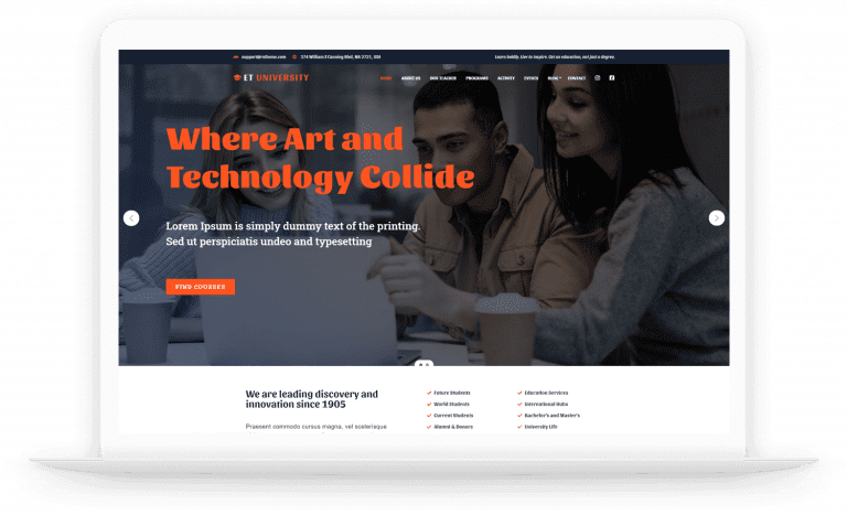 ET University – Free Responsive University Joomla! Templates