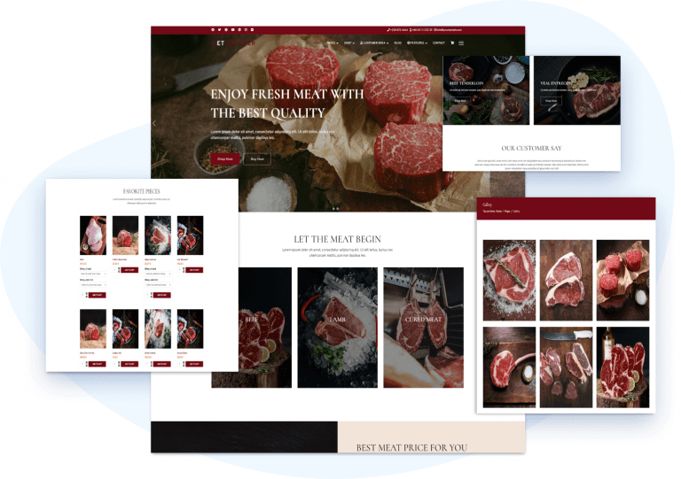 ET Butcher - Free Responsive Meat Shop Joomla Template - Engine Templates