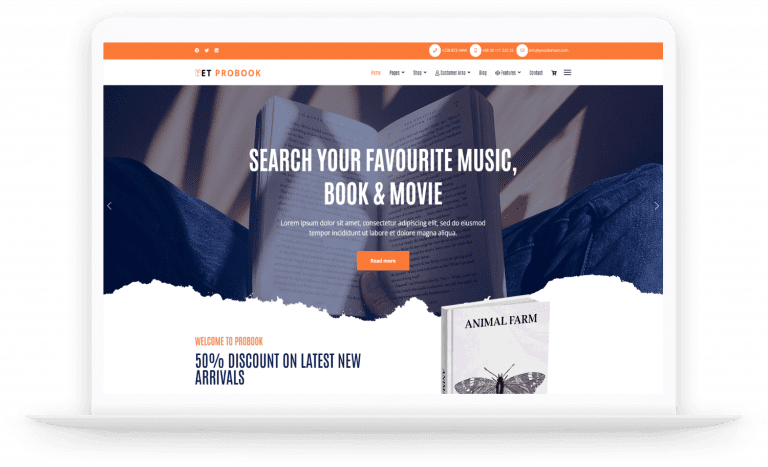 ET Probook - User-friendly Book Shop Joomla Template - Engine Templates