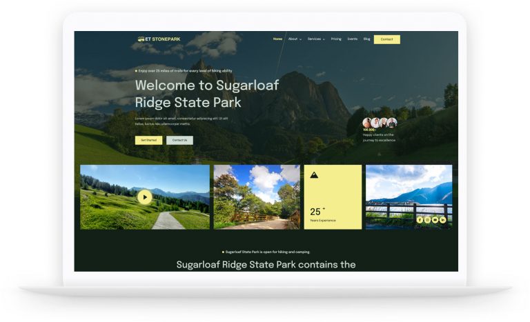 ET Stonepark – Beautiful Adventure Parks WordPress Theme - Engine Templates